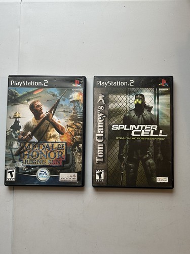 PS2 Splinter Cell and Medal of Honor Rising Sun Sony 2pk Game bundle ...