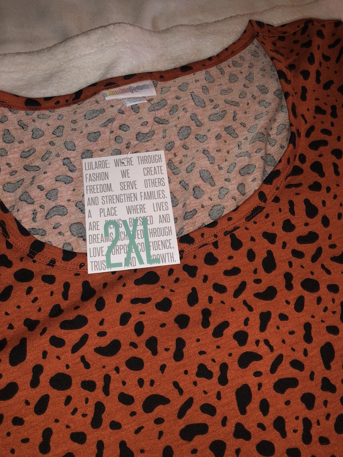 LuLaRoe Ryane Long Sleeve Empire Waist Dress Orange Animal Print 🦄2XL ...