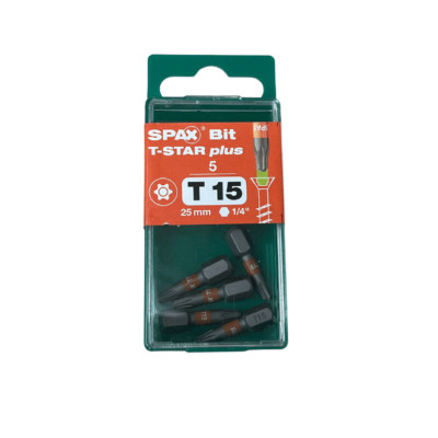SPAX T-Star Plus Driver Bit T-15 x 25mm - Screwdriver Bits designed for ...