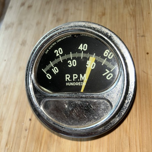 Vintage Sun 7,000 RPM Tachometer RC-71 Tach 7K OEM GM 62 Chevy Impala ...