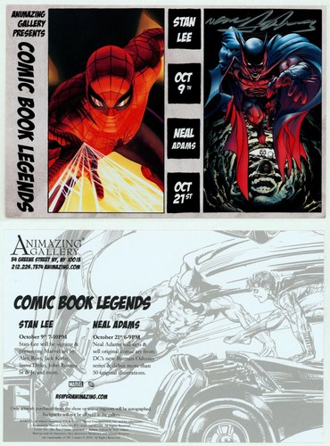 Neal Adams SIGNED Amazing Gallery Presents Comic Book Legends Post Card ...