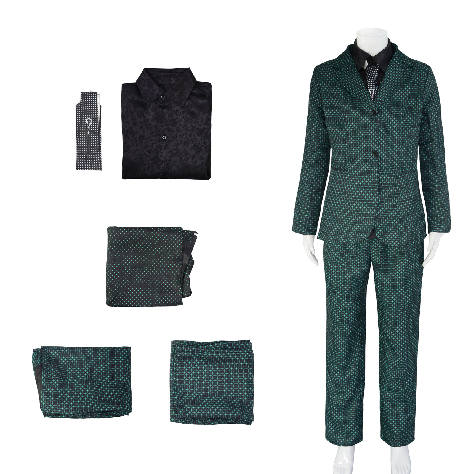 Riddler Cosplay Costume Gotham Season 5 Edward Nygma Cosplay Green Suit ...