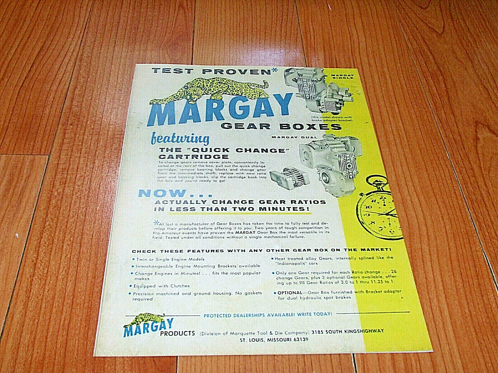 WOW! Vintage & Rare MARGAY GO KARTS GEAR BOXES 10 1/2" X 7 3/4" ADD 1 ...