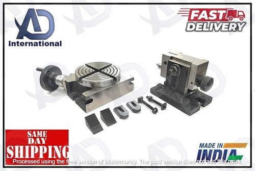 4" 100mm Rotary Milling Indexing Table With Suitable Tailstock & M6 ...