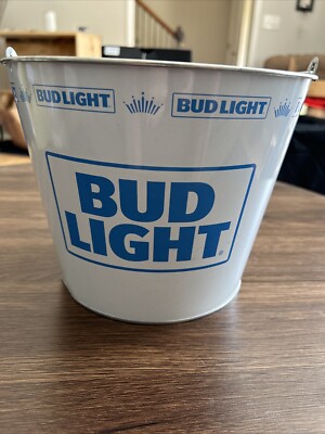 Bud Light Official NFL Beer Sponsor Beer Ice Bucket Galvanized Metal ...