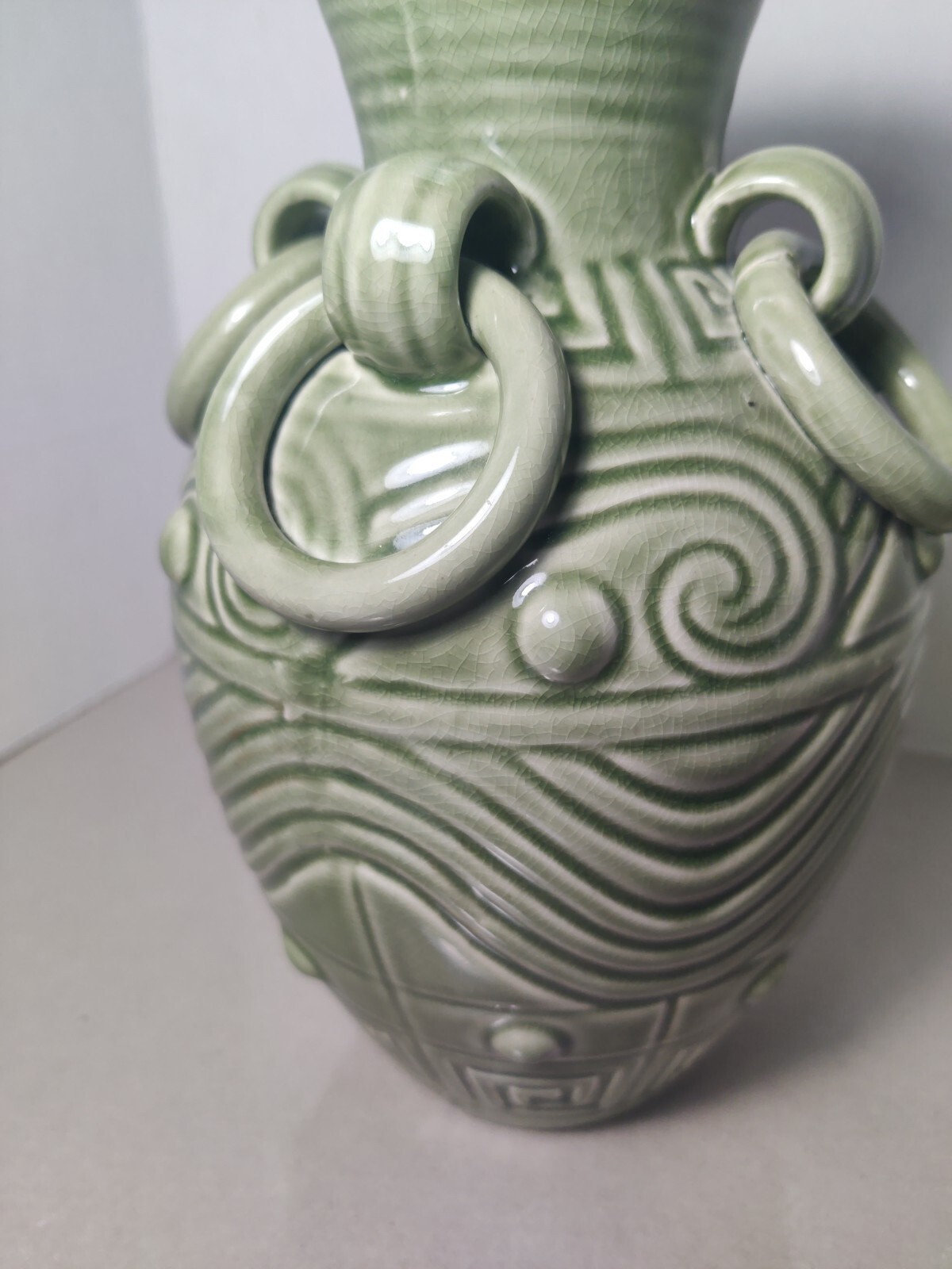 Large Style-Eyes by Baum Bros Crackle Collection Chinese Style Vase | eBay