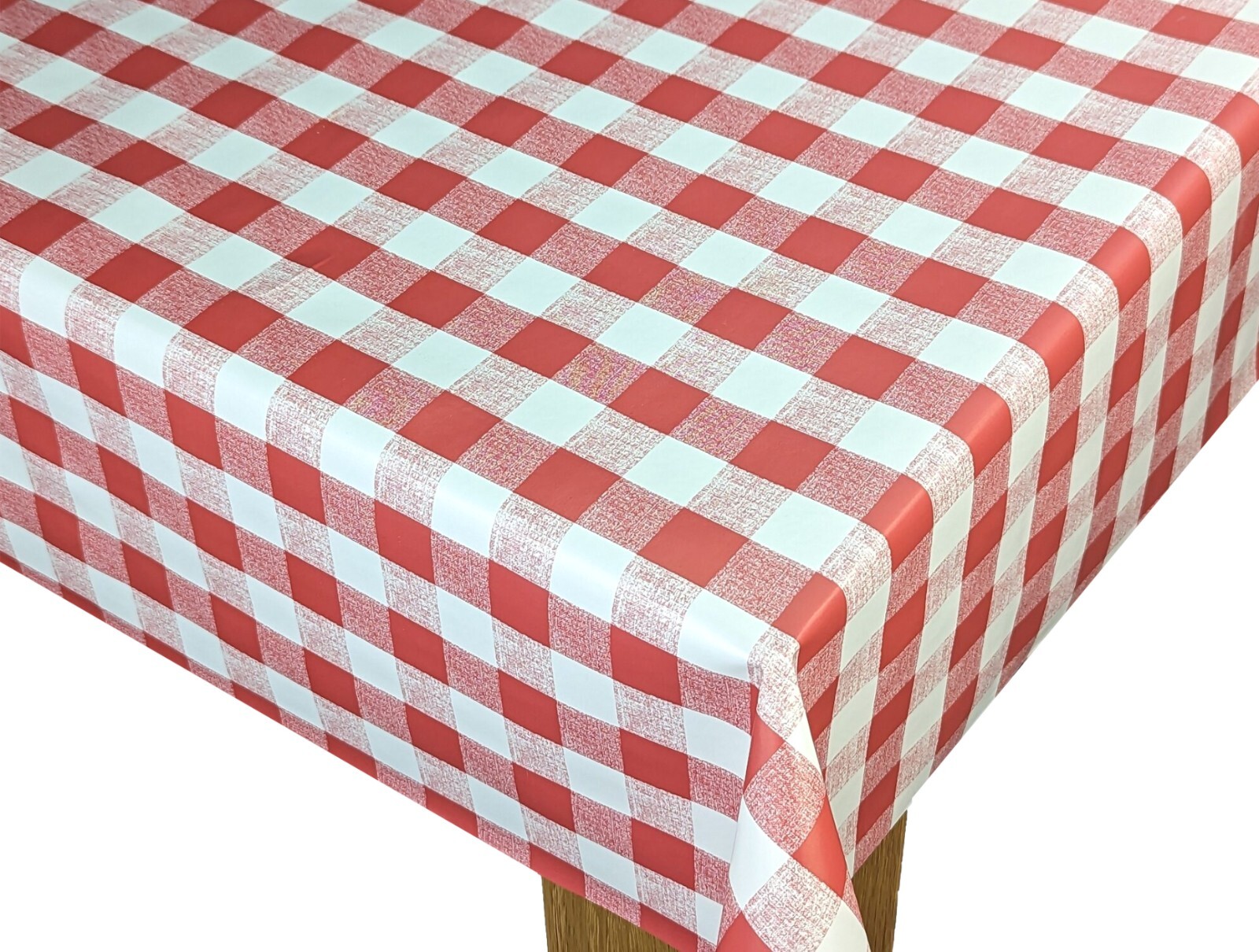 Gingham Check Tablecloth Wipe Clean PVC Vinyl Oilcloth Table Protector ...