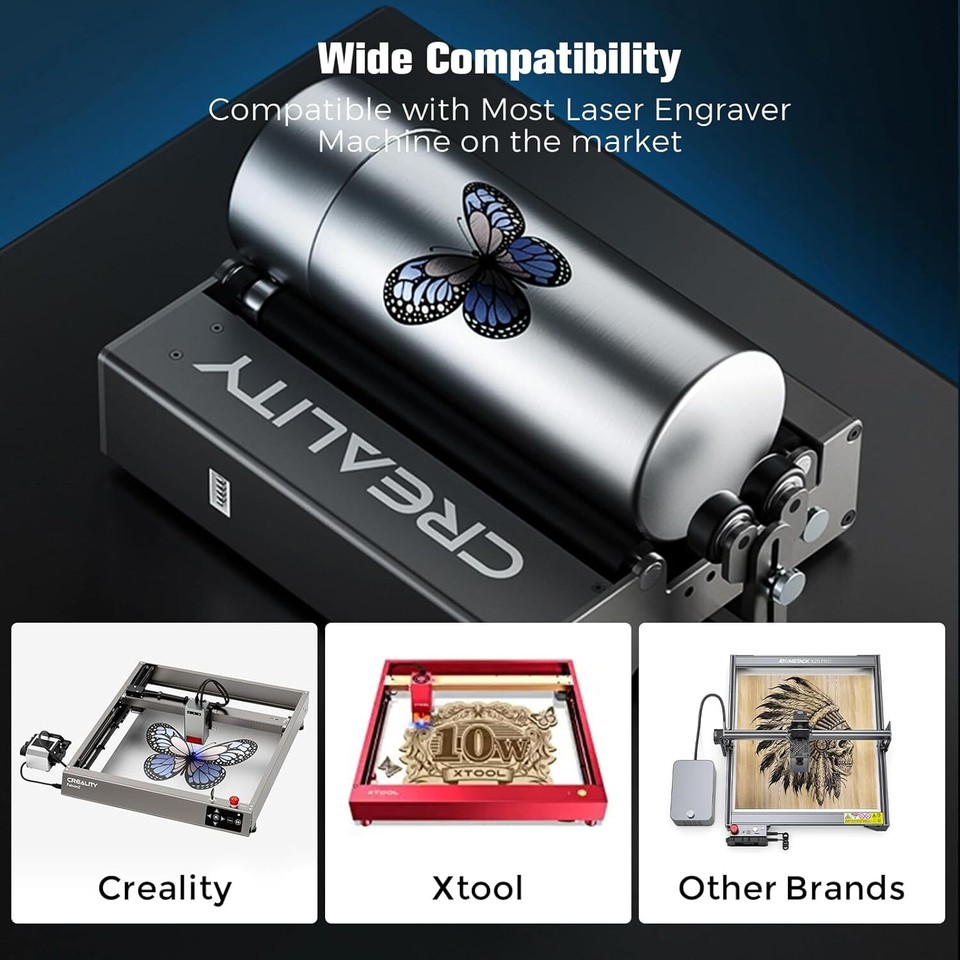 Creality Laser Rotary Roller 360°Laser Engraver Y-axis Rotary for ...