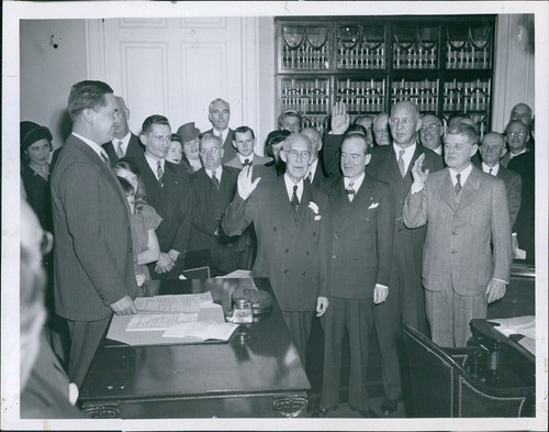 1947 Photo Governor Bradford Frederic Cook Thomas Buckley Laurence ...