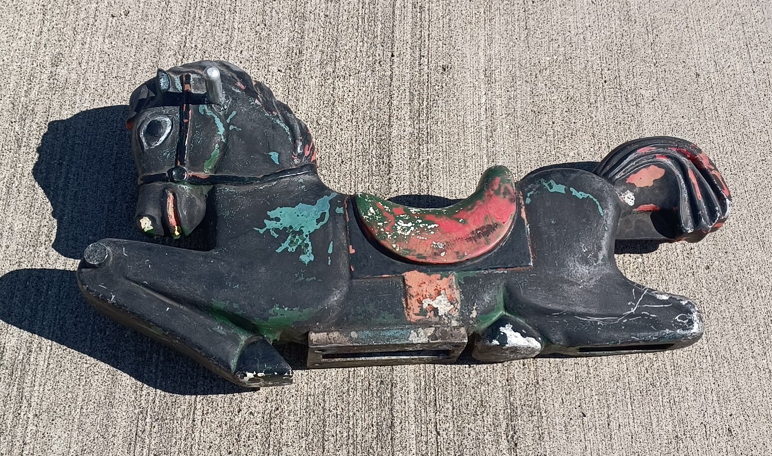 Vtg GAME TIME SADDLE MATES RIDE ON PLAYGROUND TOY CAST ALUMINUM ...