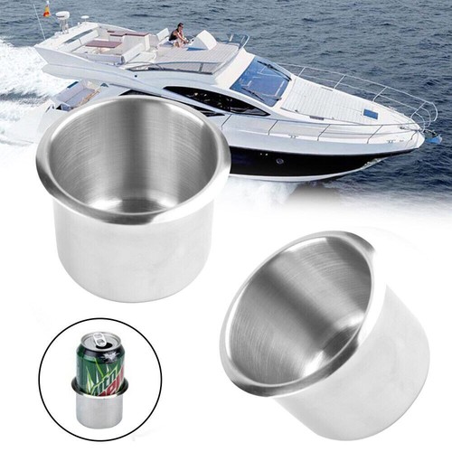 Universal Stainless Steel Cup Drink Holders for Car Boat Truck Marine ...