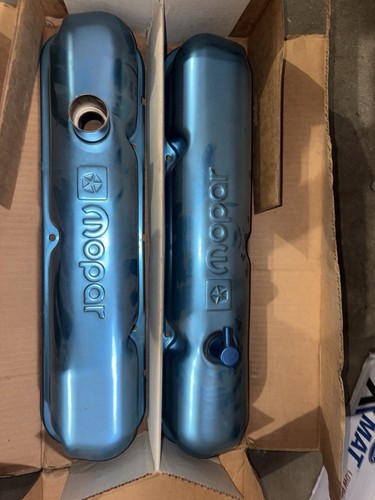 Mopar Direct Connection Blue Anodized Valve Covers NOS | eBay