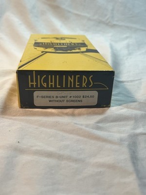 HO Scale Highliners F-Series B-Unit #1002 Unpainted Shell Model Train ...