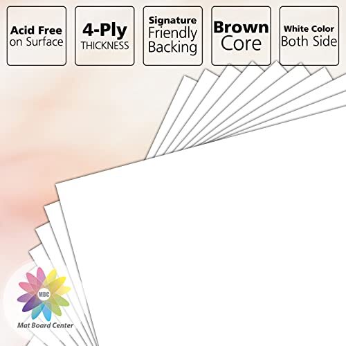 Mat Board Center White Backing Boards - Full Sheet - for Art Prints ...