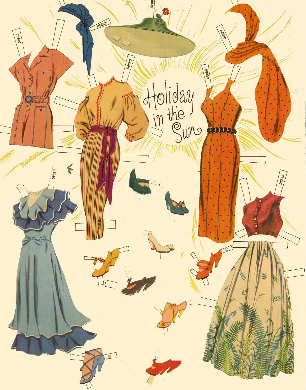 VINTGE 1951 MGM STARLETS PAPER DOLL ~LASER REPRODUCTIN ORG SZ UNCUT NO1 ...