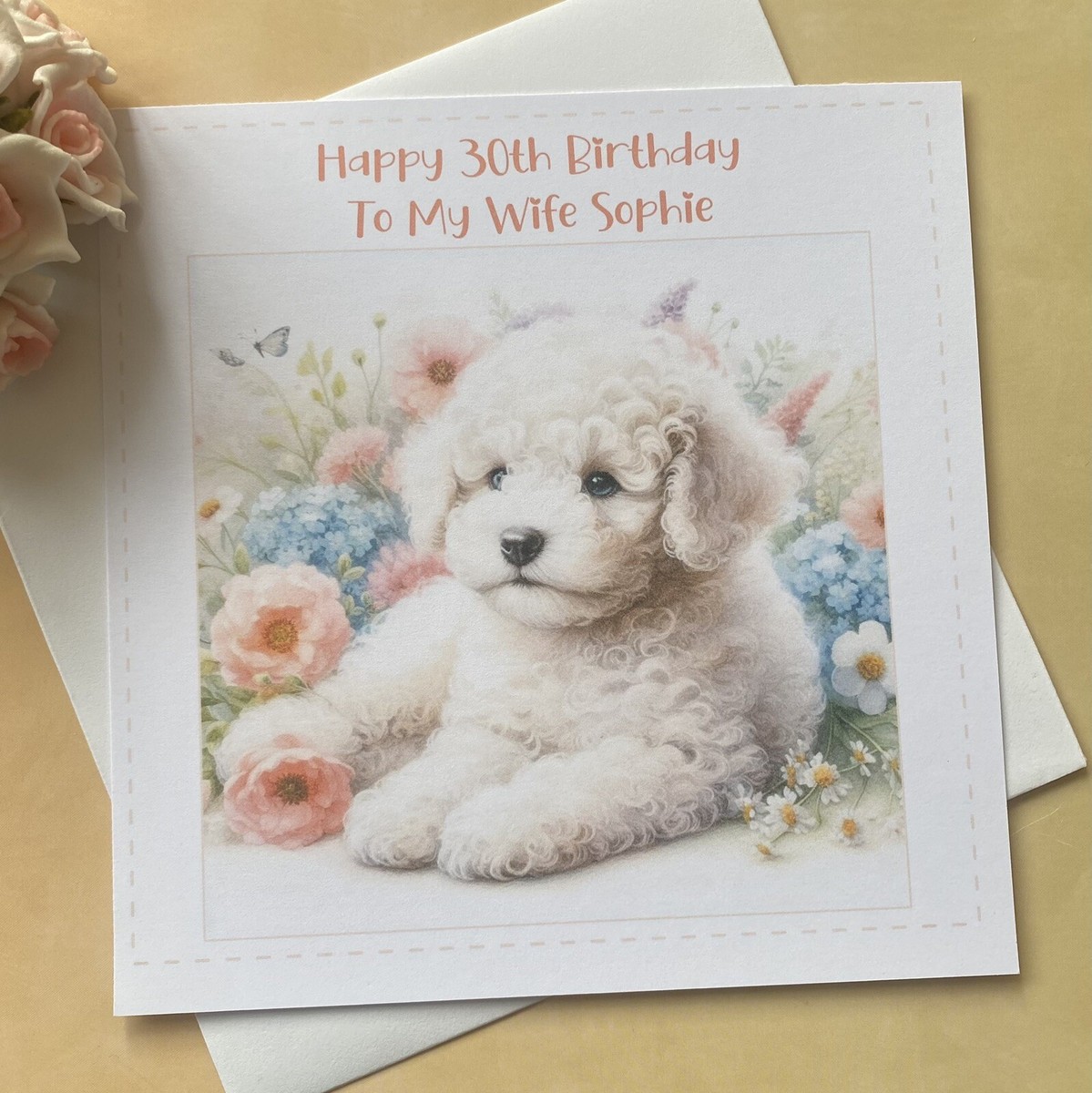 Handmade Card With Dog Handsome Mutt Handmade Card