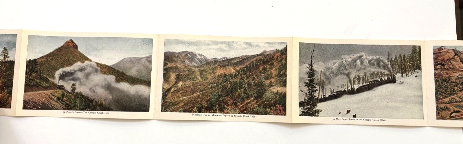 Beautiful Little Vintage Pull-Out Travel Pamphlet "The Cripple Creek ...