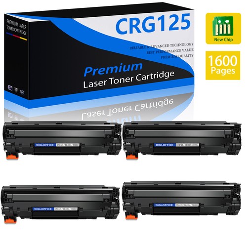 4 Pack CRG125 Toner cartridge Compatible for Canon 125 imageCLASS ...