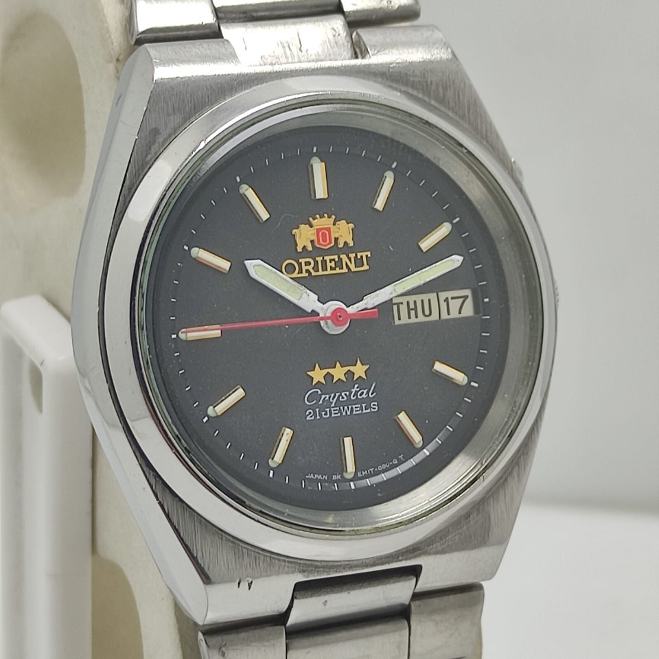 Orient Crystal Tri Star EM1T-C0-B Automatic Men's Watch Day Date ...