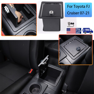 Center Console Safe Interior Storage Box W/ Lock For Toyota FJ Cruiser ...