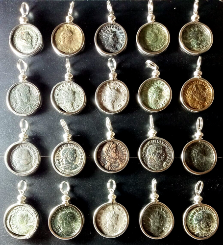 One Larger Genuine Ancient Roman Coin Budget Pendant Necklace Silver ...