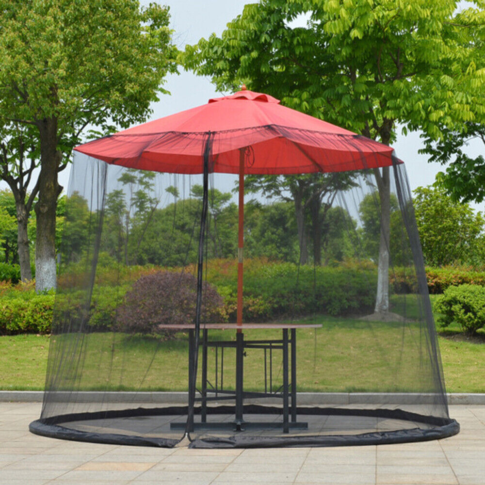Patio Umbrella Mosquito Nets Sunshade Net With Zipper Door And ...