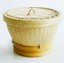 Sticky Rice Cooker Steamer Bamboo Basket Lid Cookware Pot Skimmer Thai ...