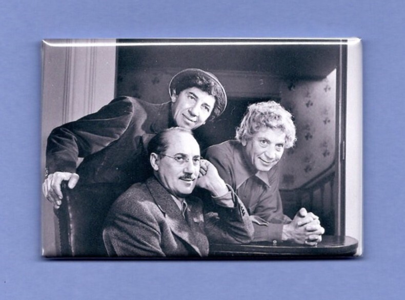MARX BROTHERS TV SHOW *2X3 FRIDGE MAGNET* CHICO HARPO GROUCHO ZEPPO ...