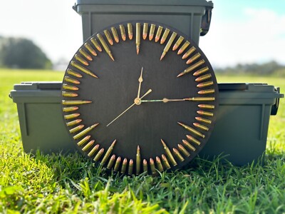 Classic Wall Clock in Walnut 12 Inches- 9mm/5.56 Inert | eBay