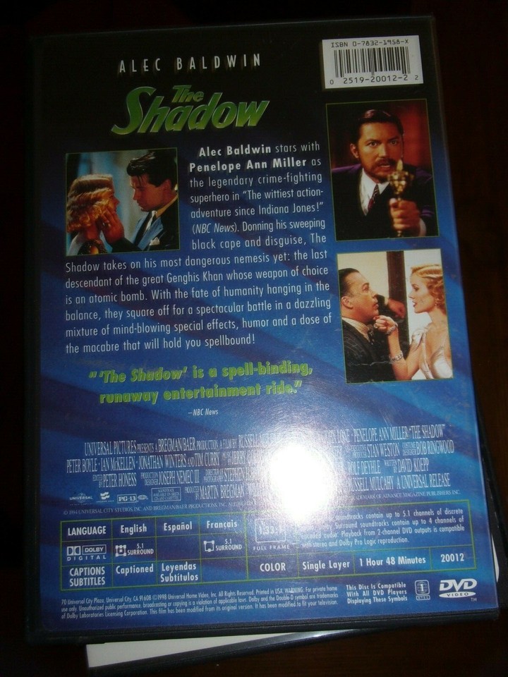 THE SHADOW - DVD - VERY GOOD CONDITION!! | eBay