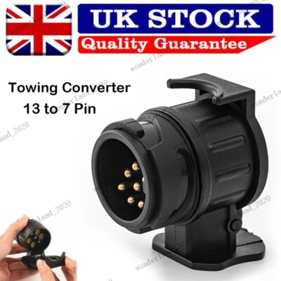 13 to 7 Pin Trailer Truck Electric Tow Bar Plug Adaptor Socket Towing ...