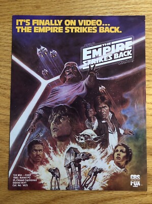 Ad Slick Star Wars The Empire Strikes Back CBS Fox VHS Brochure 1984 | eBay