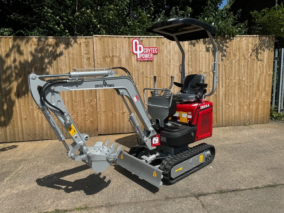 Crytec 1 Tonne Mini Excavator | Koop Diesel Engine | 10HP 7.6KW Power ...