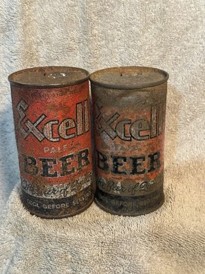 Two Different Excel Flat Top Beer Can | eBay
