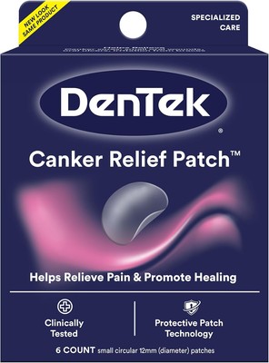 DenTek Canker Relief Sore Patch Relieves Canker Pain, 6 Count (Pack of ...