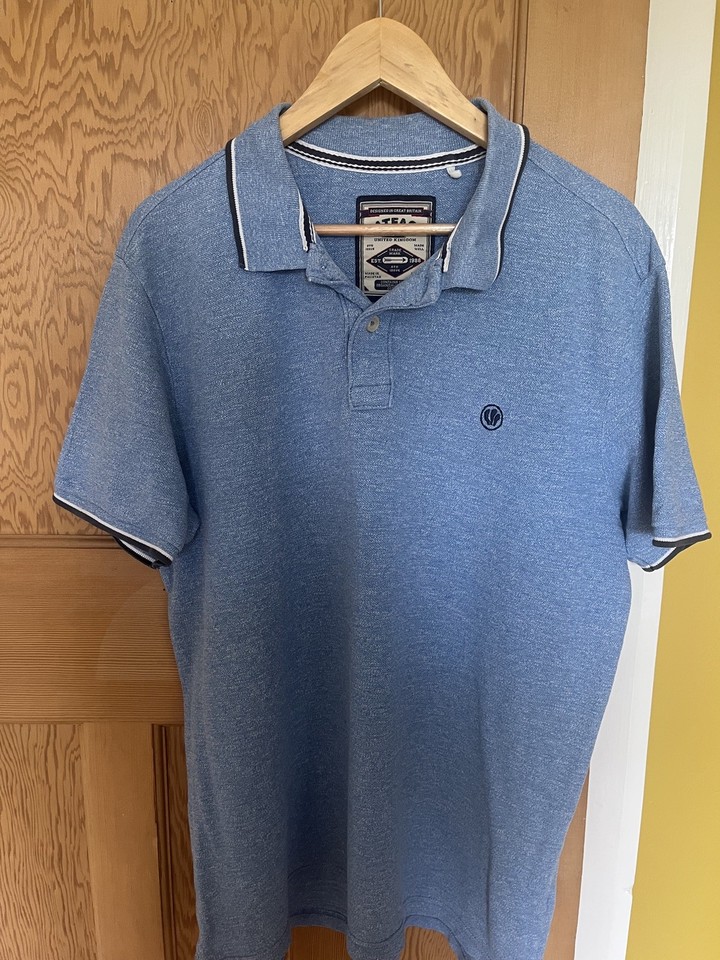 Fat Face, men's 100% cotton polo shirt, size L, light blue | eBay UK