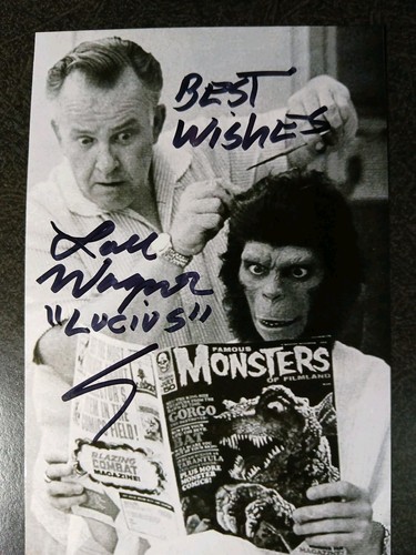 LOU WAGNER Hand Signed Autograph 4X6 PHOTO -- PLANET OF THE APES ...