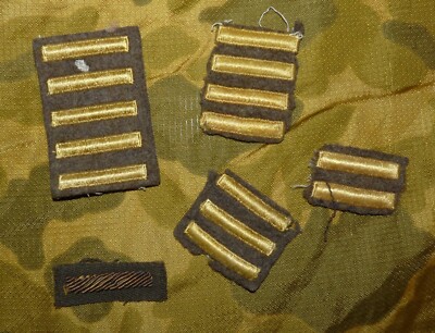 Mixed Lot of Original WW2 US Army Overseas Service Bars Yellow Thread ...