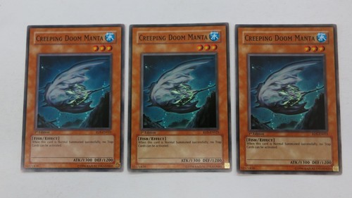 3x CREEPING DOOM MANTA PLAYSET 1ST EDITION RDS-EN025 COMMON YUGIOH NM ...