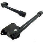 SPRUNG BLACK KICK DOWN DOOR STAY Spring Loaded Drop Arm Secure Doorstop ...