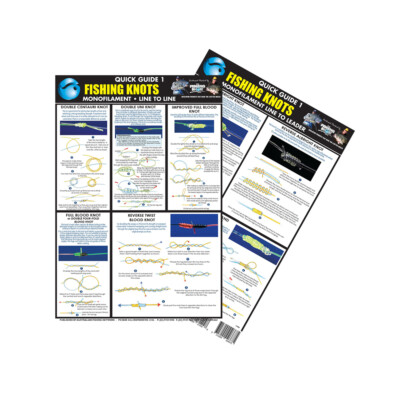 AFN A4 Quick Guide 1 Fishing Knots Monofilament To Leader Tips Handy ...