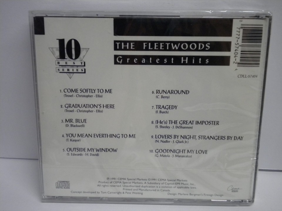 The Fleetwoods Greatest Hits (Audio Music CD) NEW SEALED *US SELLER ...