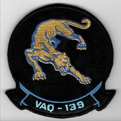 4" NAVY VAQ-139 SQUADRON BLACK COUGAR EMBROIDERED PATCH | eBay