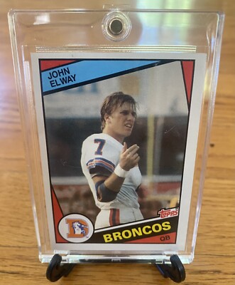 1984 Topps #63 John Elway Rookie Football Card Denver Broncos RC NM/MT ...
