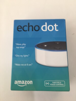 Amazon Echo Dot 2nd Generation White Blue Tooth Alexa Open Box New | eBay