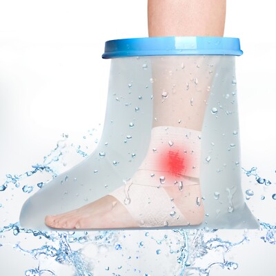 Waterproof Foot Cast Cover for Shower Bath Reusable Sealed Watertight ...
