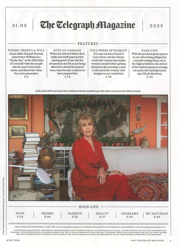 Telegraph Magazine Prince William, Rob Beckett, Sofka Zinovieff ...