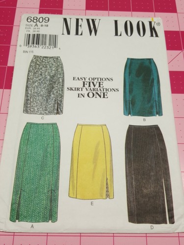 Simplicity New Look Pattern 6809 Skirts 5 Variations Sizes 8 10 12 14 ...