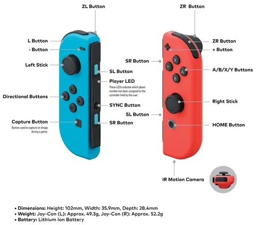 Nintendo Switch ZR ZL L SL SR Button Ribbon Flex Power Volume Joy-Con ...