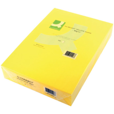 500 SHEETS / 1 REAM A4 INTENSIVE YELLOW COLOURED PAPER 80 GSM + FREE ...